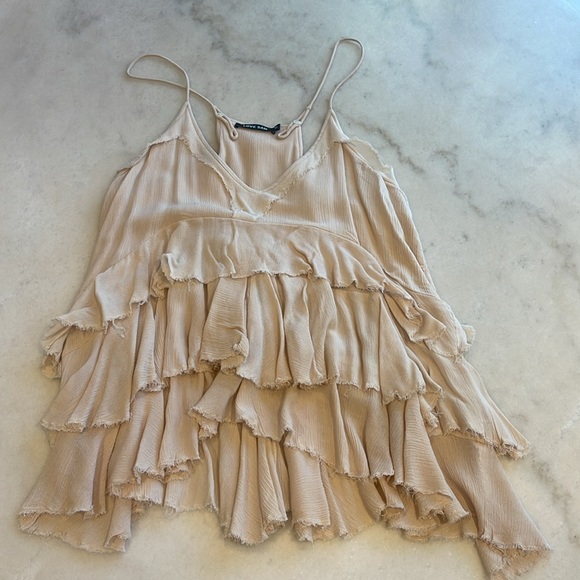 Love Sam | Tops | Nwot Love Sam Dusty Rose Raw Threaded Multi Tiered ...